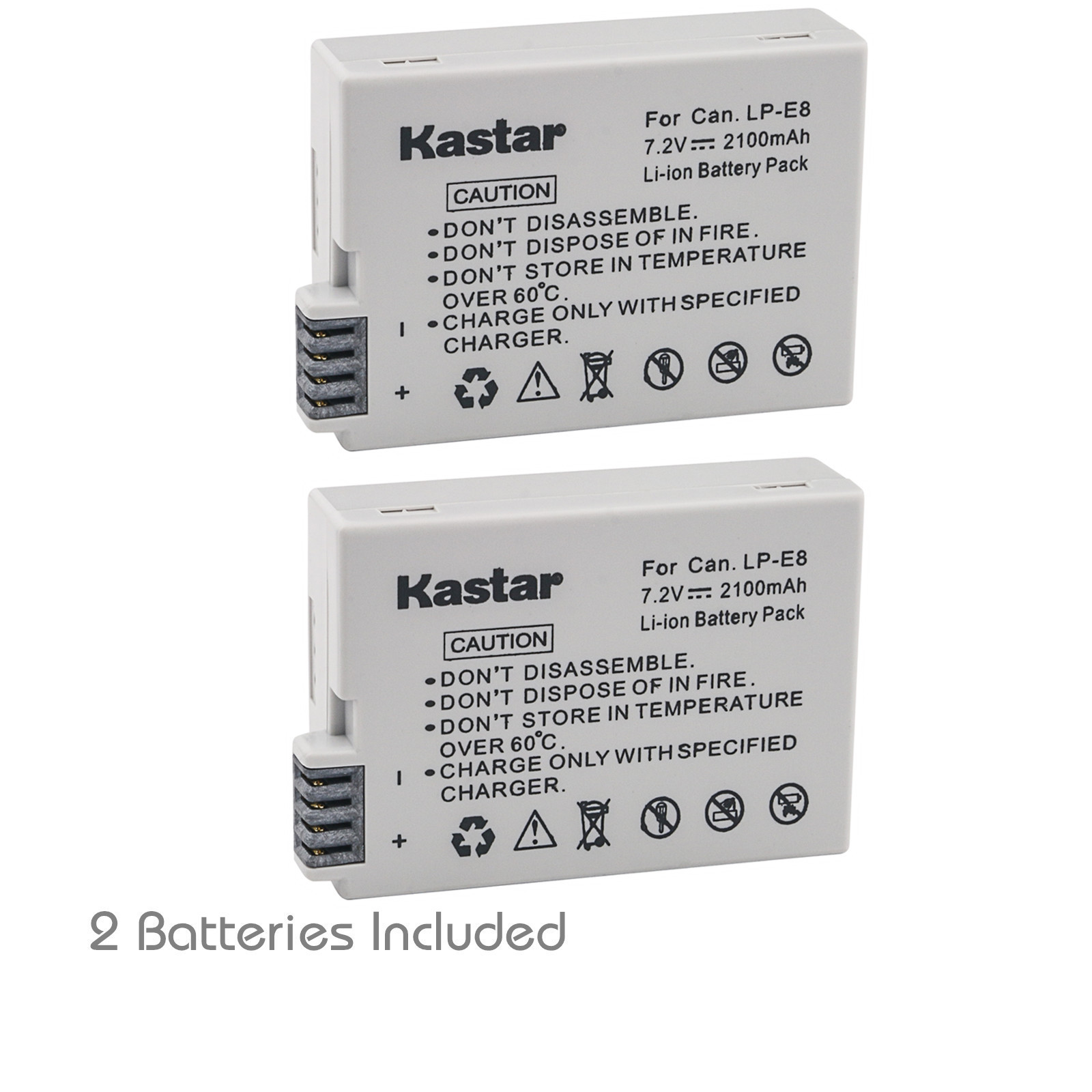 Kastar Replacement Battery for Canon LP-E8 LC-E8 & Canon EOS Rebel T2i ...
