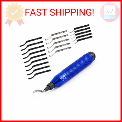 Deburring Tool Kit with 20 High-Speed-Steel Blades | Edge Burr Remove ...