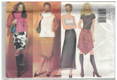 6672 UNCUT Butterick Sewing Pattern Misses Above Mid Knee Skirt Fast ...