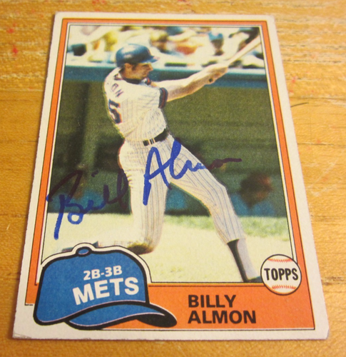 Bill Almon Autographed 1981 Topps #163 Trading Card MLB Baseball New ...
