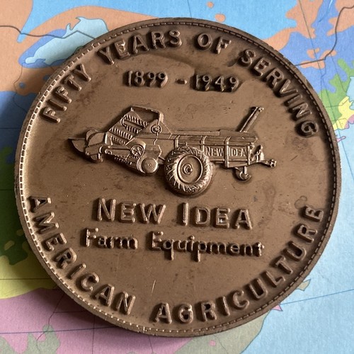 1899-1949 New Idea Farm Equipment 50 Years Of Serving Medal Paperweight ...
