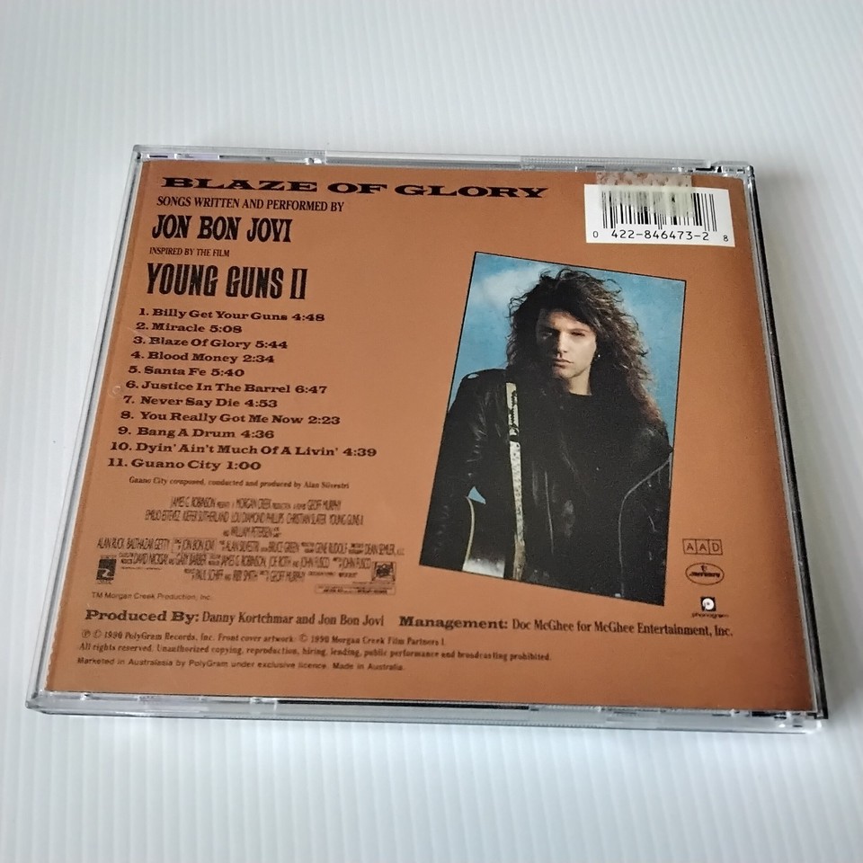 Jon Bon Jovi Blaze of glory young guns II pop rock CD album 1990 11 ...