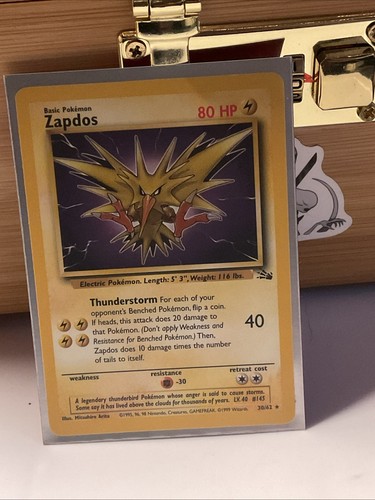 Zapdos 1st Edition Fossil 30/62 - 1995, 96, 98 Nintendo - Pokemon Card ...