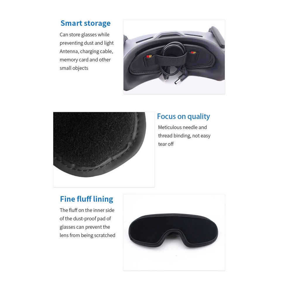 Glasses Battery Case Box Lens Shading Pad Charging Cable for DJI AVATA ...