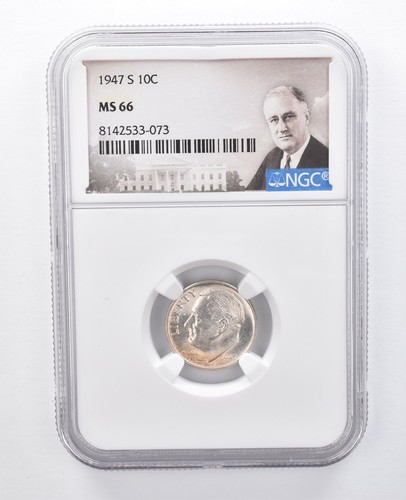 1947-S Roosevelt Dime MS66 NGC Beautiful Sheen *7936 | eBay