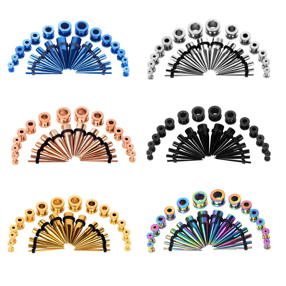 Gauge Taper Kit 12G To 00G Ear Stretching Kit - Internally Threaded ...