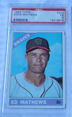 1966 Topps Eddie Mathews #200 Baseball Card/PSA Graded EX 5 | eBay