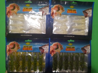 Lot Of 4 Thunder Hawk Soft Baits River Bugs | eBay