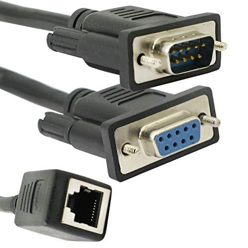 DB9 RS232 to RJ45 Extender DB9 9-Pin Serial Port Female&Male to RJ45 ...