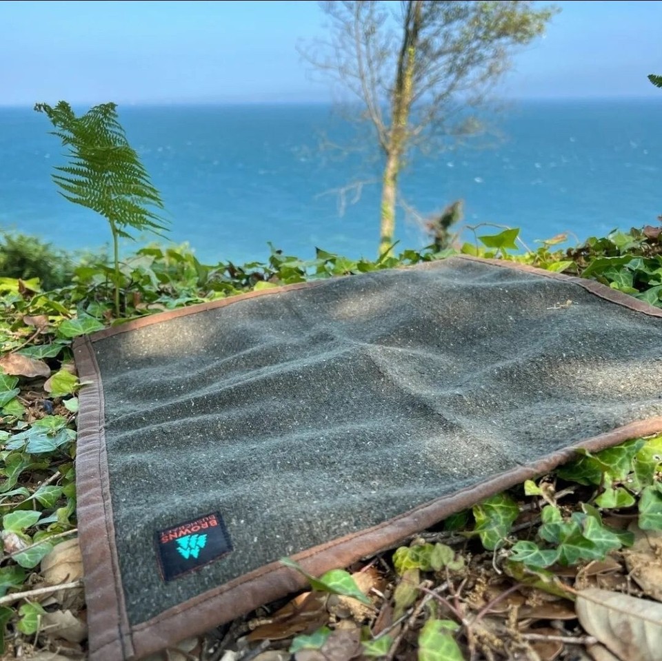 Bigfoot Canvas Co. Bushcraft Waxed Canvas & Wool Sit Mat Camping Mat ...