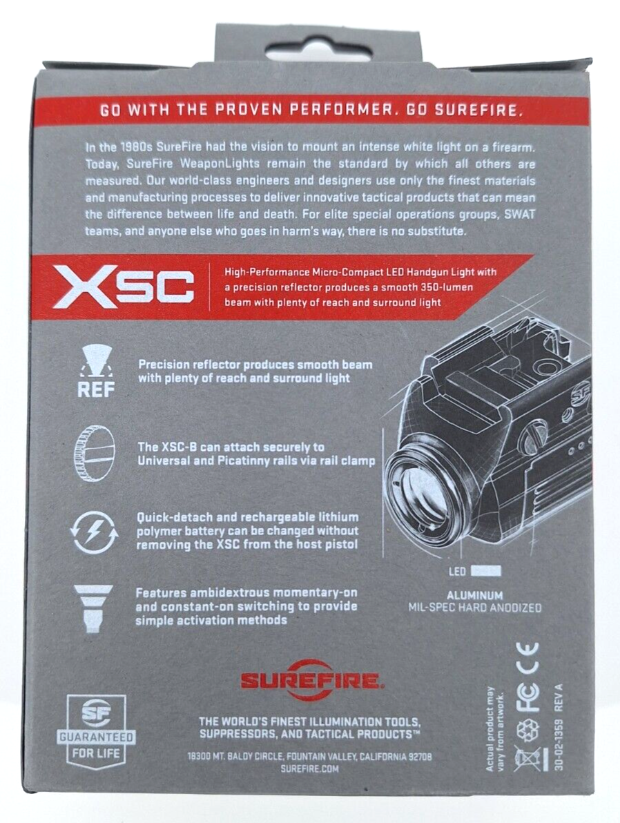 SureFire | XSC-B | Rechargeable Weapon Light 84871331425 | eBay