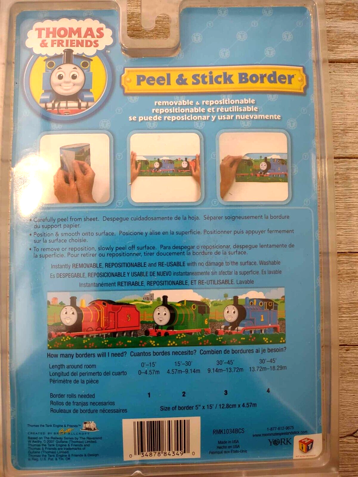 Thomas & Friends Trains Wall Border 5 Yd. Peel & Stick Roll | eBay