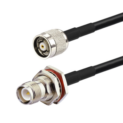 2-Pack RP-TNC Jack Bulkhead Mount to RP-TNC Plug Low Loss Pigtail Cable ...