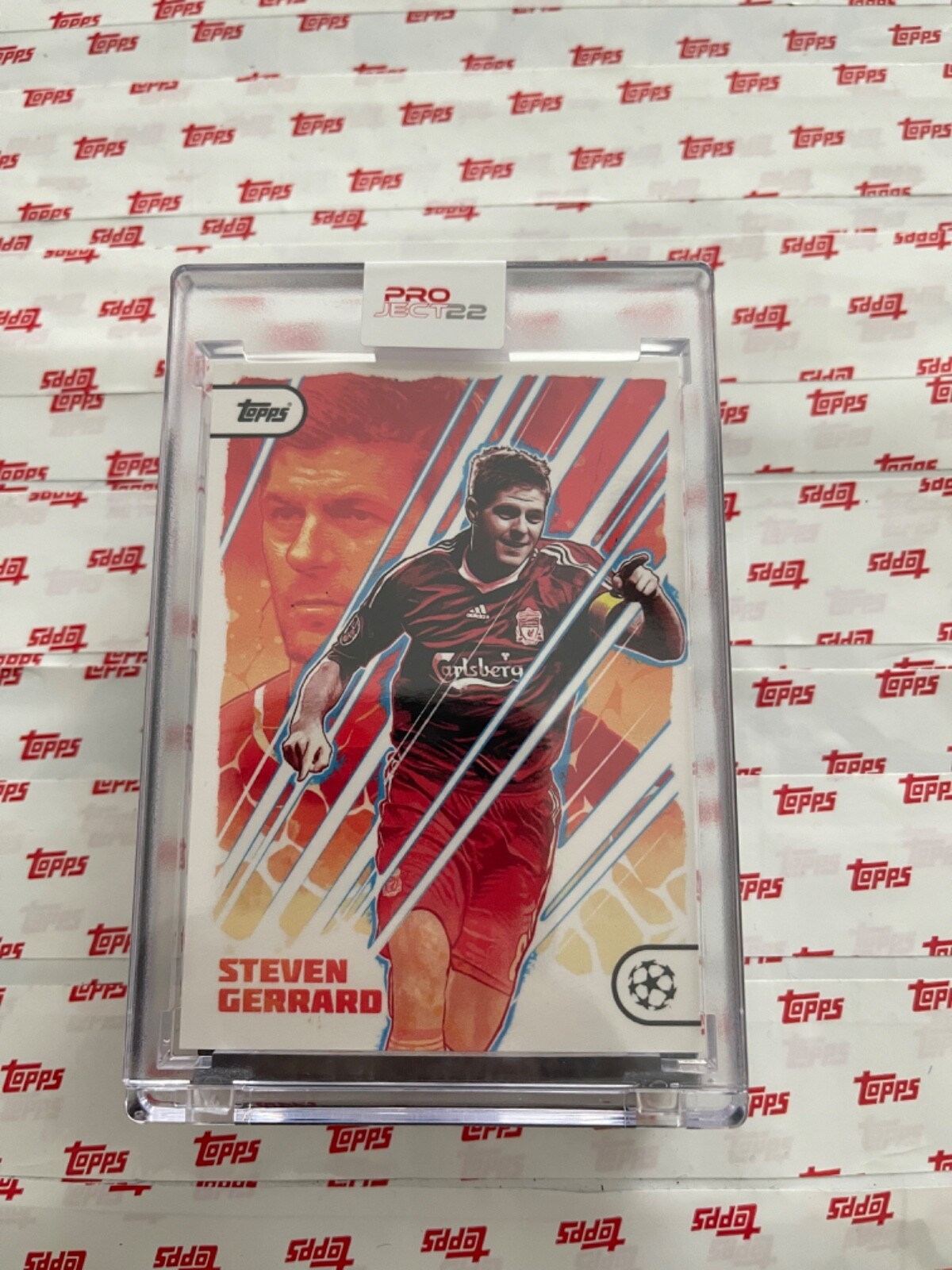 Topps Project 22 Steven Gerrard By Artist John Guydo Liverpool FC | eBay