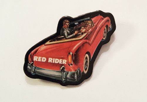 RED RIDER Don't Fight It Pinback Button US 3" Shaped Badge 1979 Vintage ...