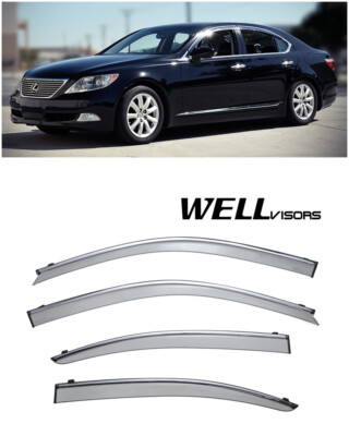 For 07-17 Lexus LS460 WellVisors Side Window Visors W/ Chrome Trim | eBay
