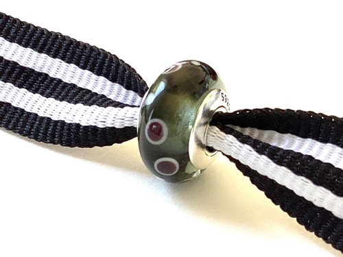 Authentic Pandora Sterling Silver Black Bubbles Murano Charm 790691 ALE ...