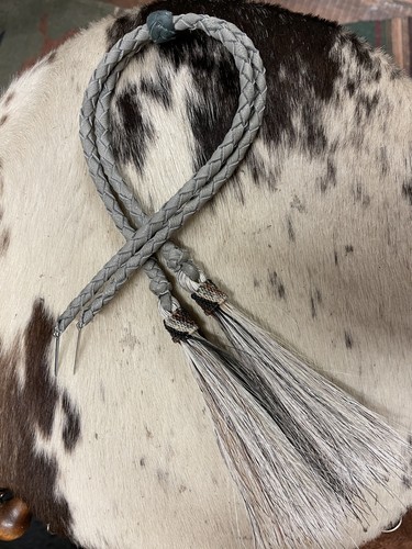 USA BRAIDED LEATHER CHIN DEERSKIN STAMPEDE WIND STRINGS HAT TIE ...