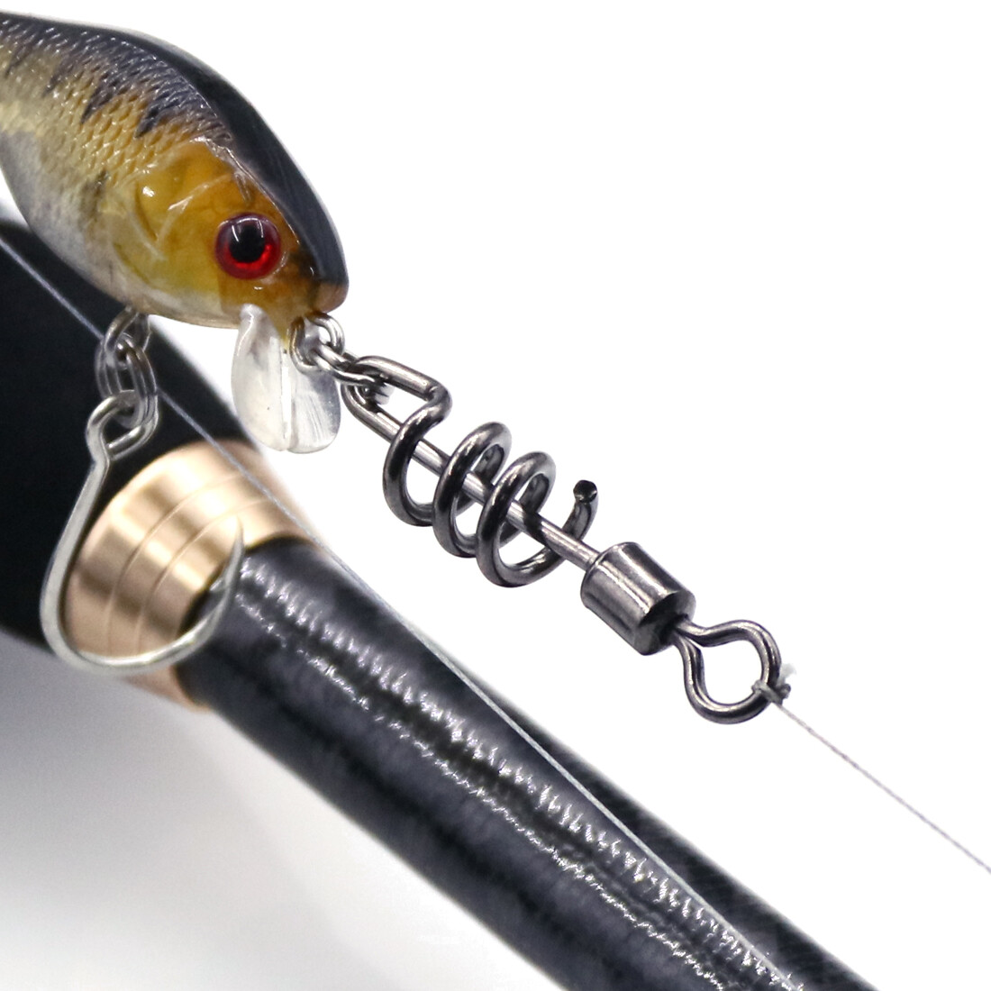 9KM Fishing Swivels Screwed Snap Covert Corkscrew Lure Connector ...