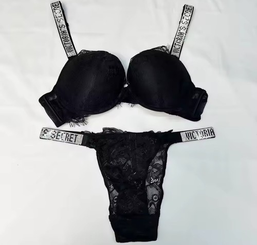 Brand New Victoria Secret Lace Bling Rhinestone Bra And Panty Set | eBay