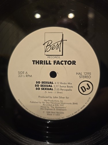 Thrill Factor So Sexual PROMO 12" SINGLE Vinyl Record Album MINT | eBay