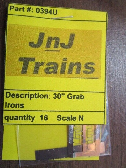 JnJ Trains N scale #0394U Grab Irons 30" Reg. w/ Template (16) Used ...