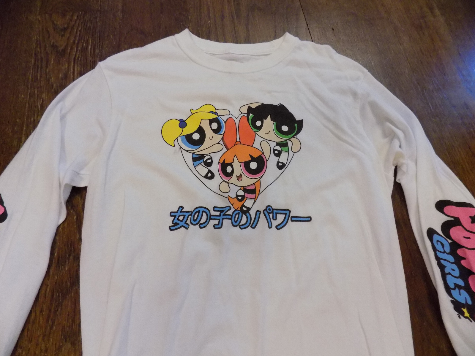 HTF Vtg Powerpuff Y2K Long Sleeve T Shirt White Bubbl… - Gem