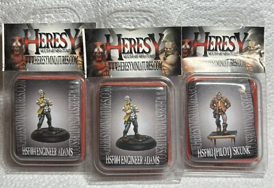 3 Heresy Miniatures Ships Crew 2 Hsf004 Engineer Adams 1 Hsf003 Pilot ...