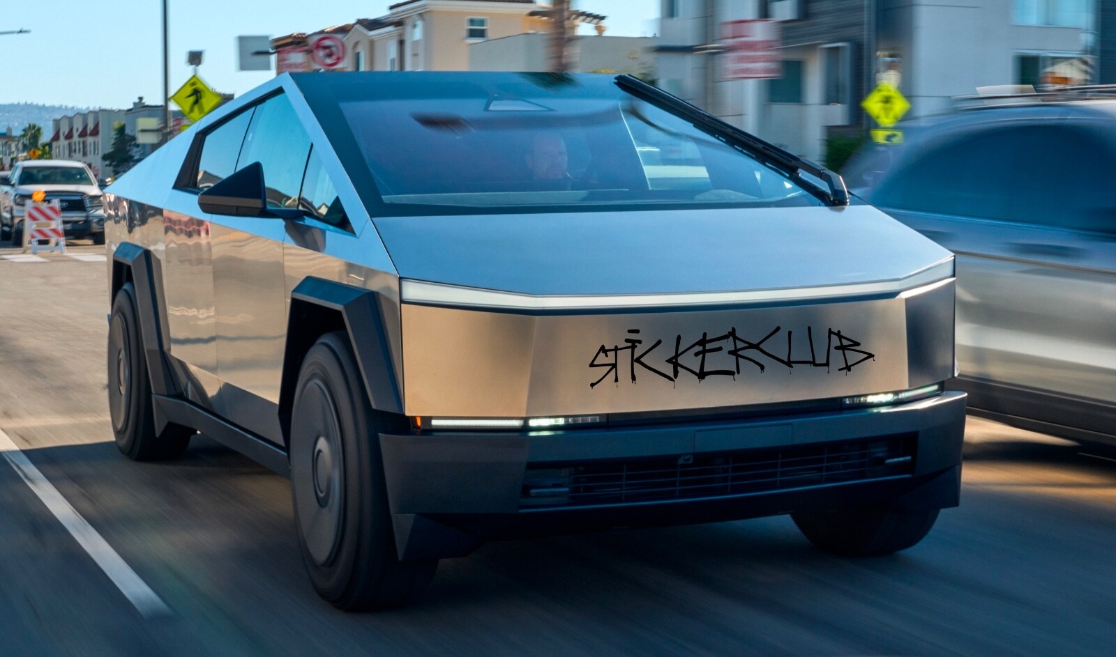 Tesla Cybertruck 2023-2025 CUSTOM TEXT Graffiti Style Front Decal ...