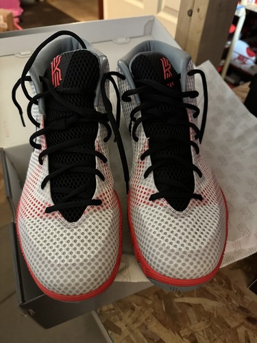 Nike Kyrie 1 Infrared WHITE BLACK GREY sz 13 705277-100 w/ OG Box Size ...