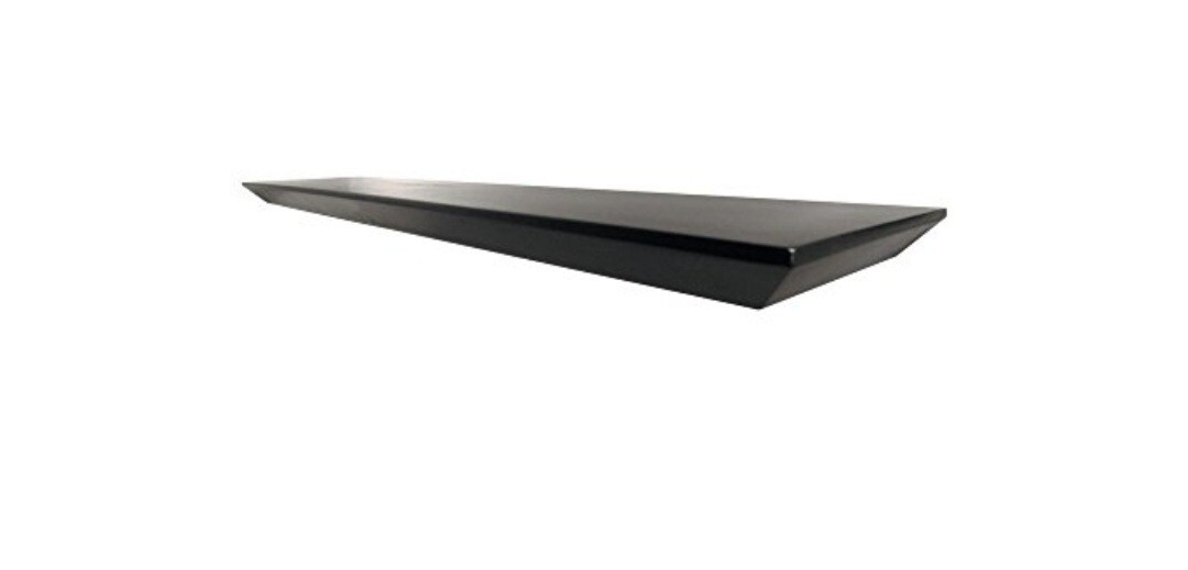 Real Organized Beveled Shelf Angular Floating Shelf Black 18” X 8” X 1. ...