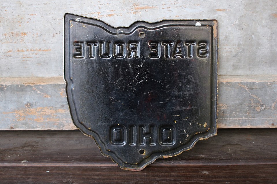 Vintage 1924 OHIO State Highway 61 Road Sign | eBay