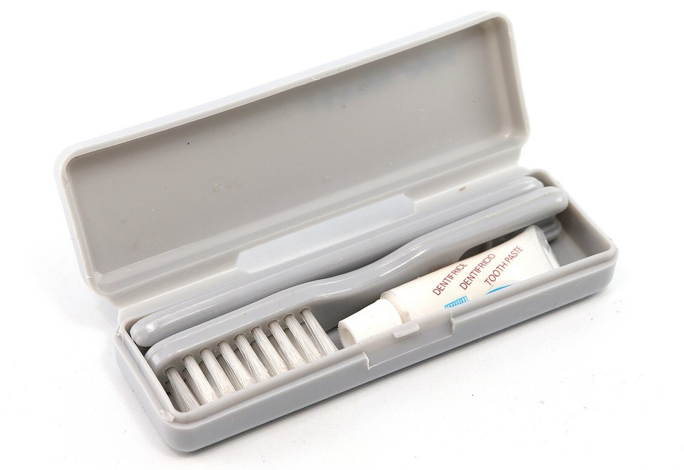 Pan Am World Airlines Collapsible Toothbrush Toothpaste Travel Kit | eBay