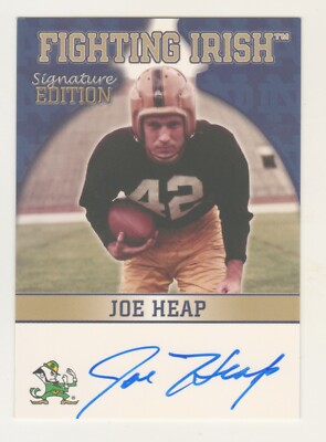 2004 TK Legacy NOTRE DAME AUTOGRAPH #FI14 JOE HEAP ON CARD AUTO ...