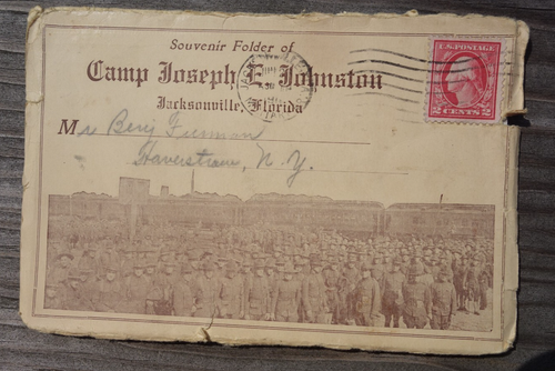 WW1 postcard folder Camp Joseph E. Johnston Jacksonville FL military ...