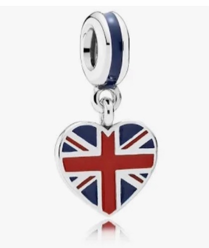 925 Silver Genuine Union Jack charm comes in a lovely cute velvet pouch ...