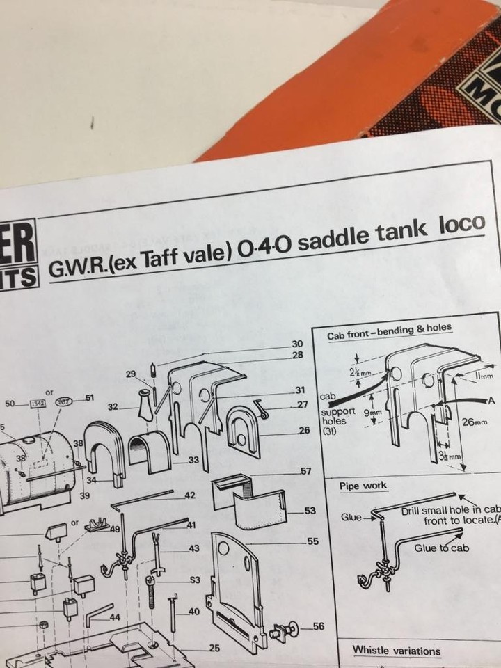 040 Saddle Tank GWR taff vale KEYSER K’s 4mm/OO metal Kit SADDLE TANK ...