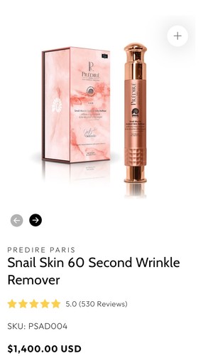 NEW! Predire Paris Snail Mucin Instant Skin Refiner 60-Second Wrinkle ...
