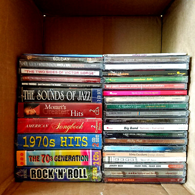 Music CD Lot 32 New Sealed Audio CDs (No Duplicates) Bulk Free Shipping ...