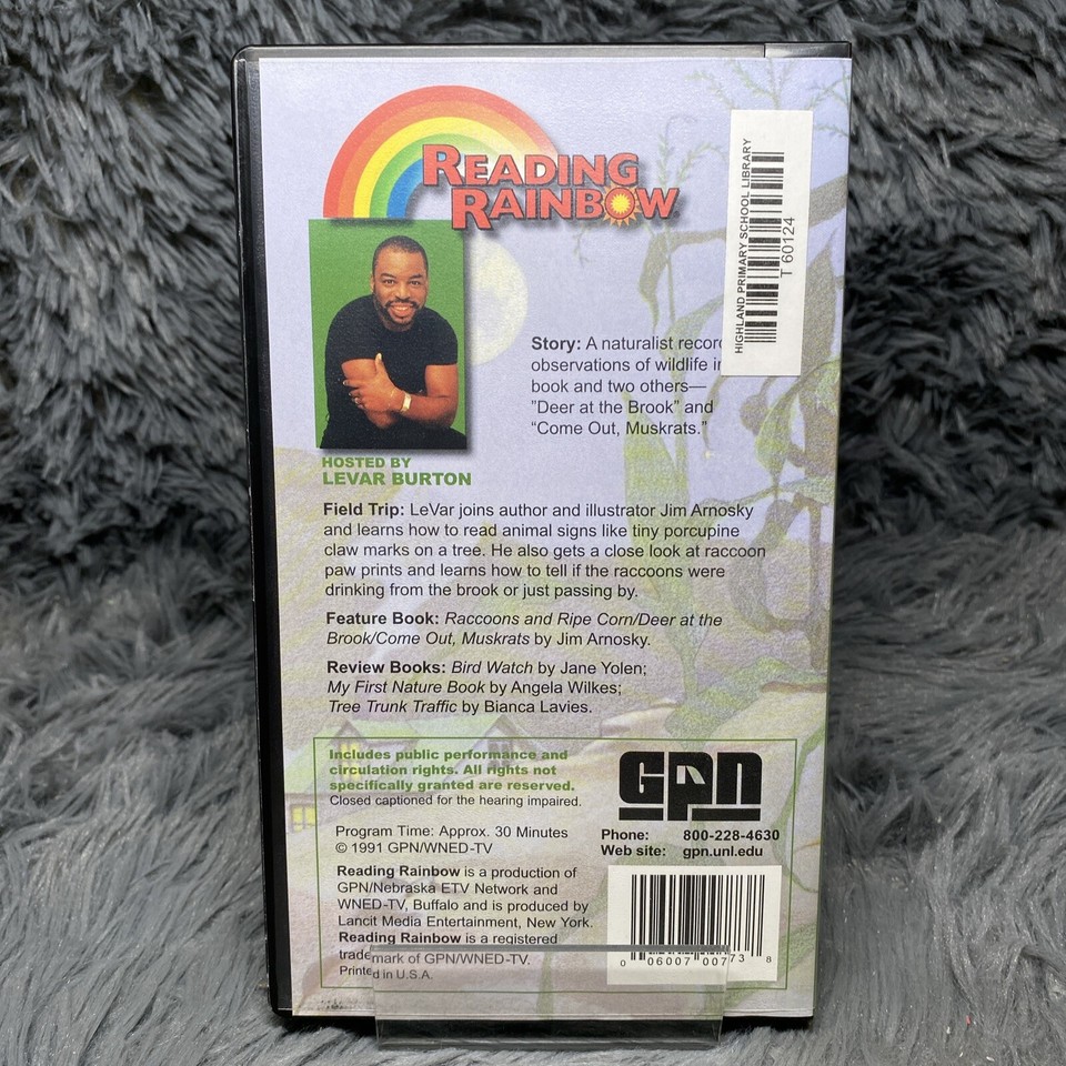 Reading Rainbow: Raccoons And Ripe Corn VHS Tape LeVar Burton PBS ...