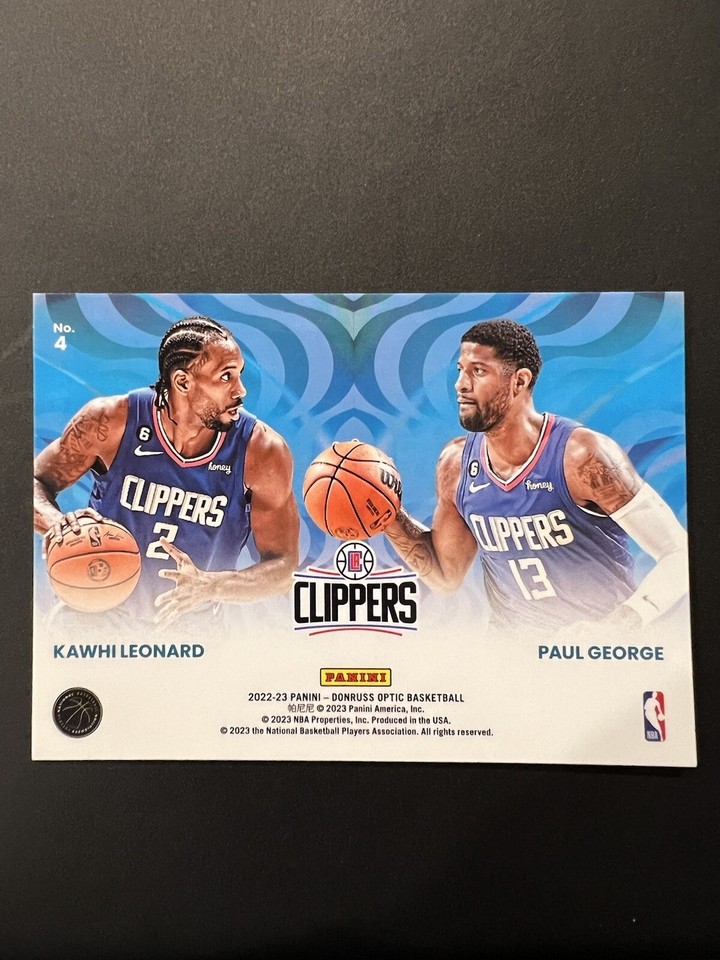 2022 Donruss Optic Kawhi Leonard/Paul George Prizm OPTICAL ILLUSION ...