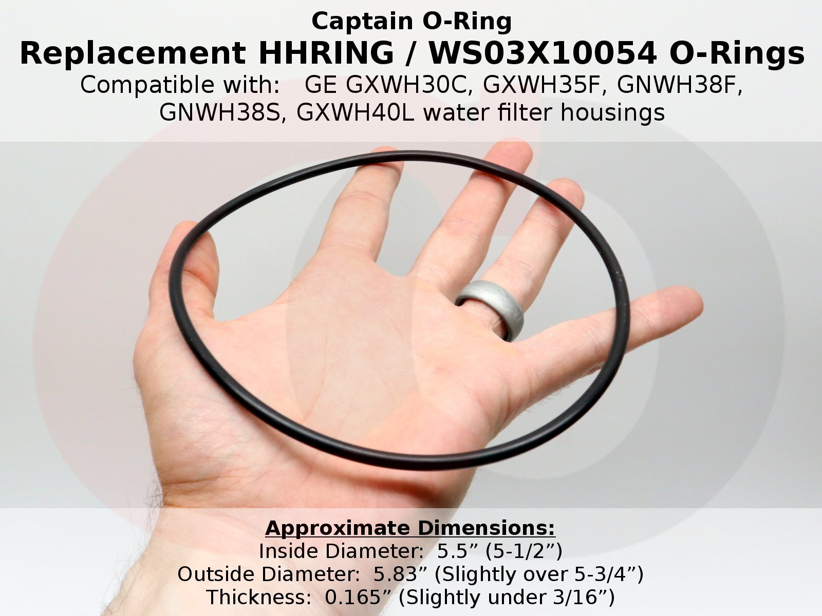 (3 Pack) GE HHRING WS03X10054 (for GXWH30C, GXWH35F, GNWH38F, GNWH38S ...