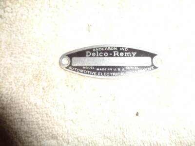 Distributor Tag, Black, Blank. New. 40-60' GM Cars & Trucks. Includes 2 ...