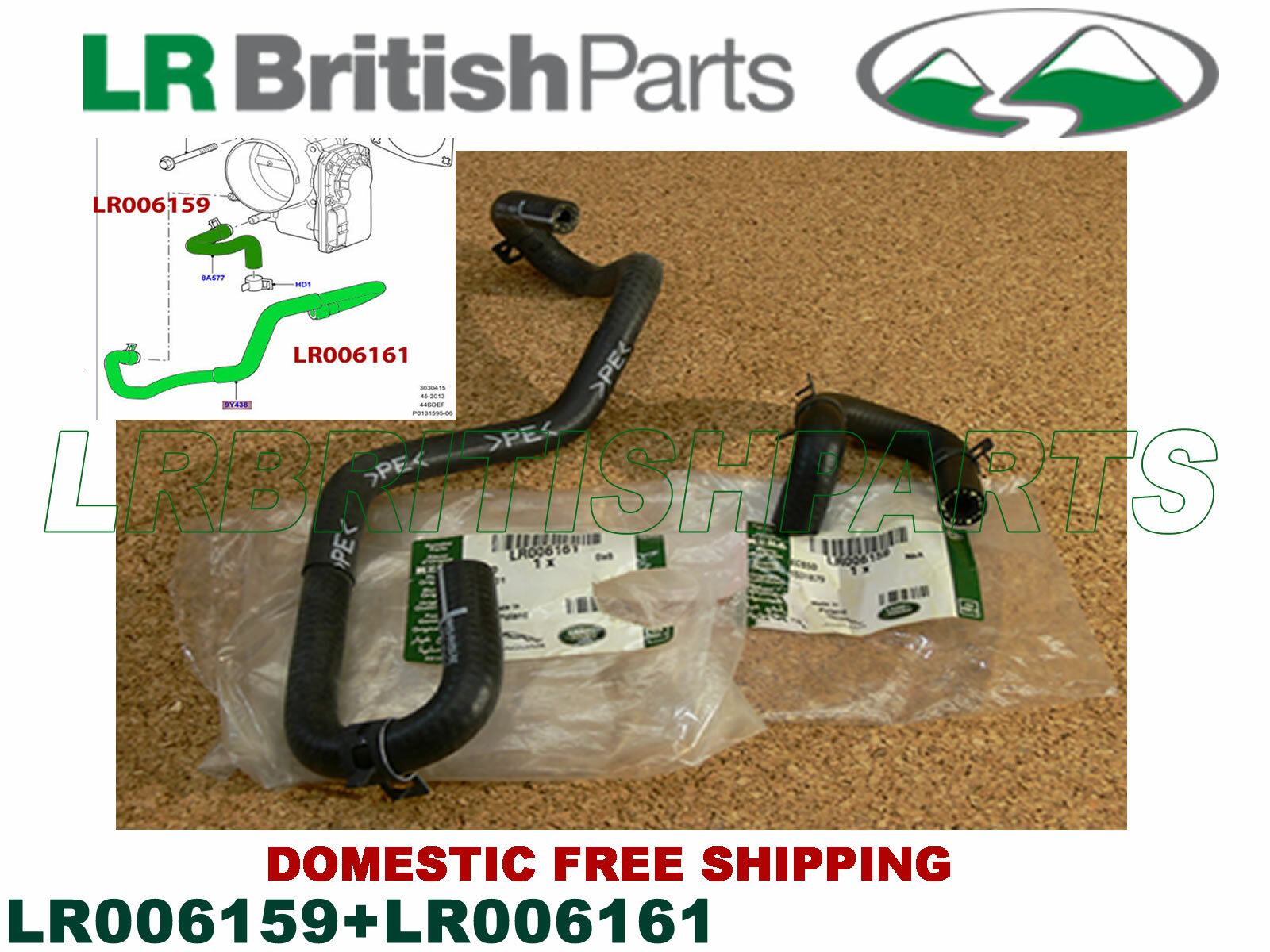 GENUINE LAND ROVER THROTTLE BODY HOSE SET LR3 SPORT 07-09 LR006161 ...