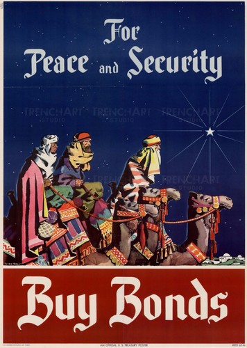 Set Poster WW2 Print Santa Claus Christmas Xmas Gift US Army wall art ...
