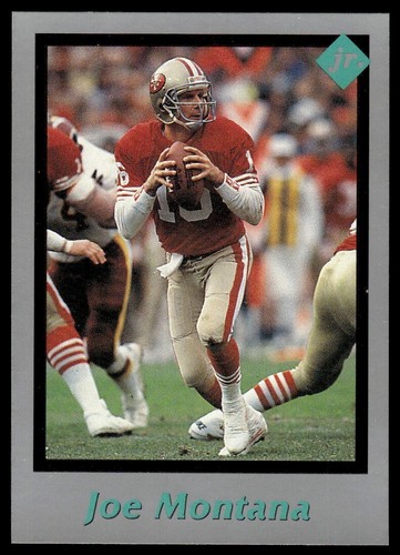1991 Tuff Stuff Jr. #20 Joe Montana 49ERS Rare Oddball Football Very ...
