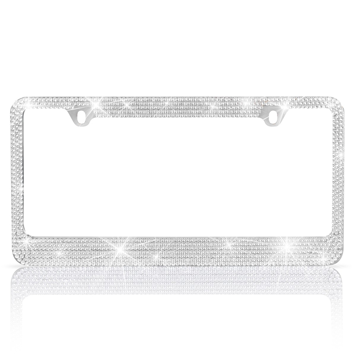 Sparkle License Plate Frame HANTAJANSS Sparkly Rhinestone Bling