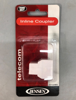 Jensen JT1125WH In-Line Coupler White for Phone Fax Internet telecom | eBay