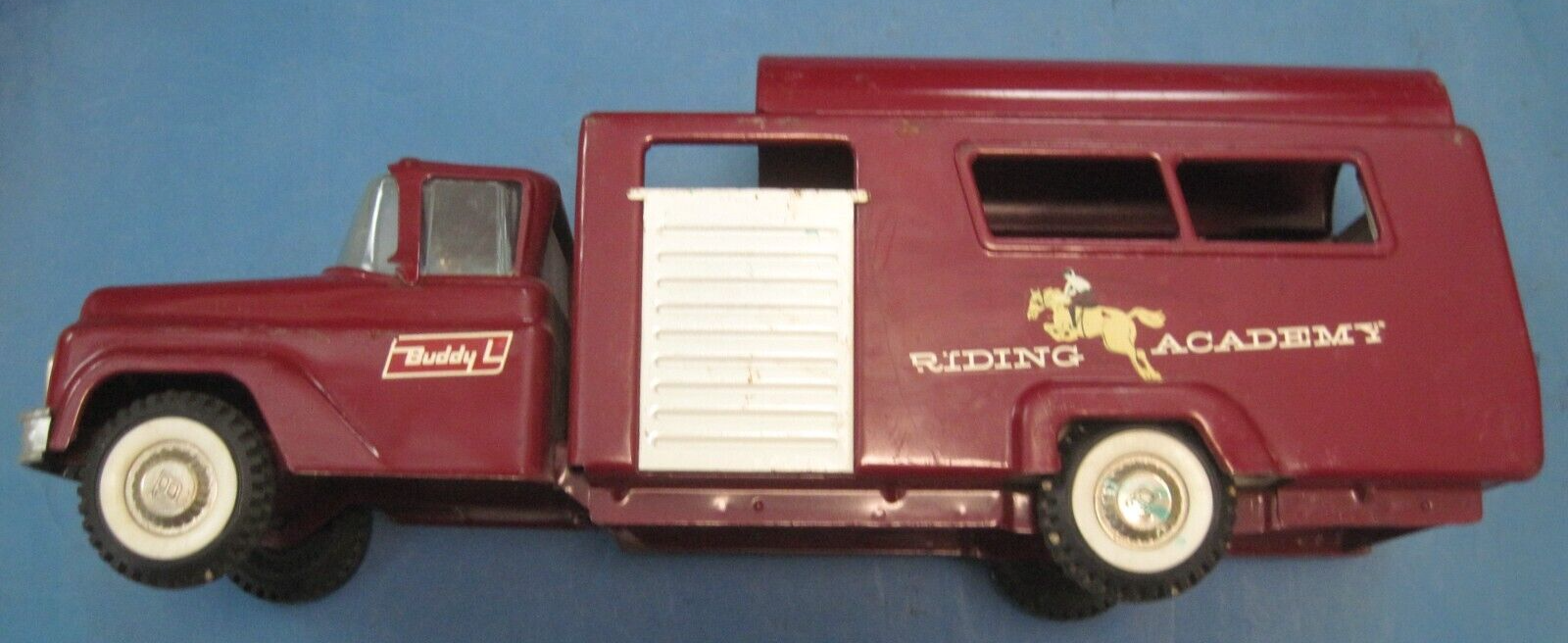 Old Buddy L Riding Academy maroon pressed steel toy truck | eBay