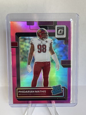 2022 Donruss Optic Rated Rookie Phidarian Mathis Pink Washington ...